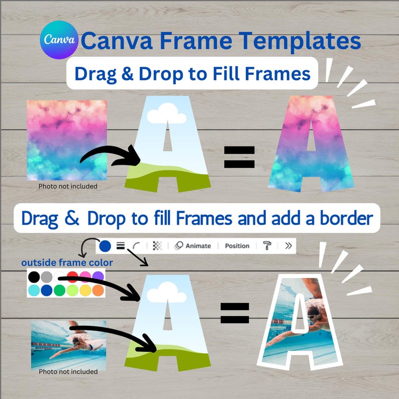 Canva Alphabets Template, Canva Numbers Template, Editable Canva ...