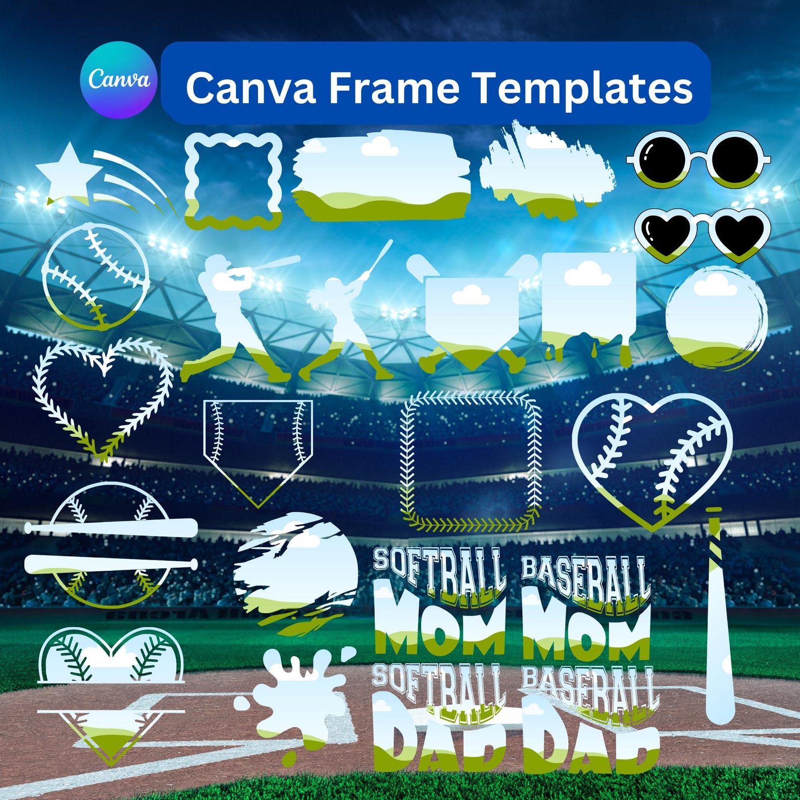 Canva Template, Canva Editable Template, Editable Canva Letters, Sport ...