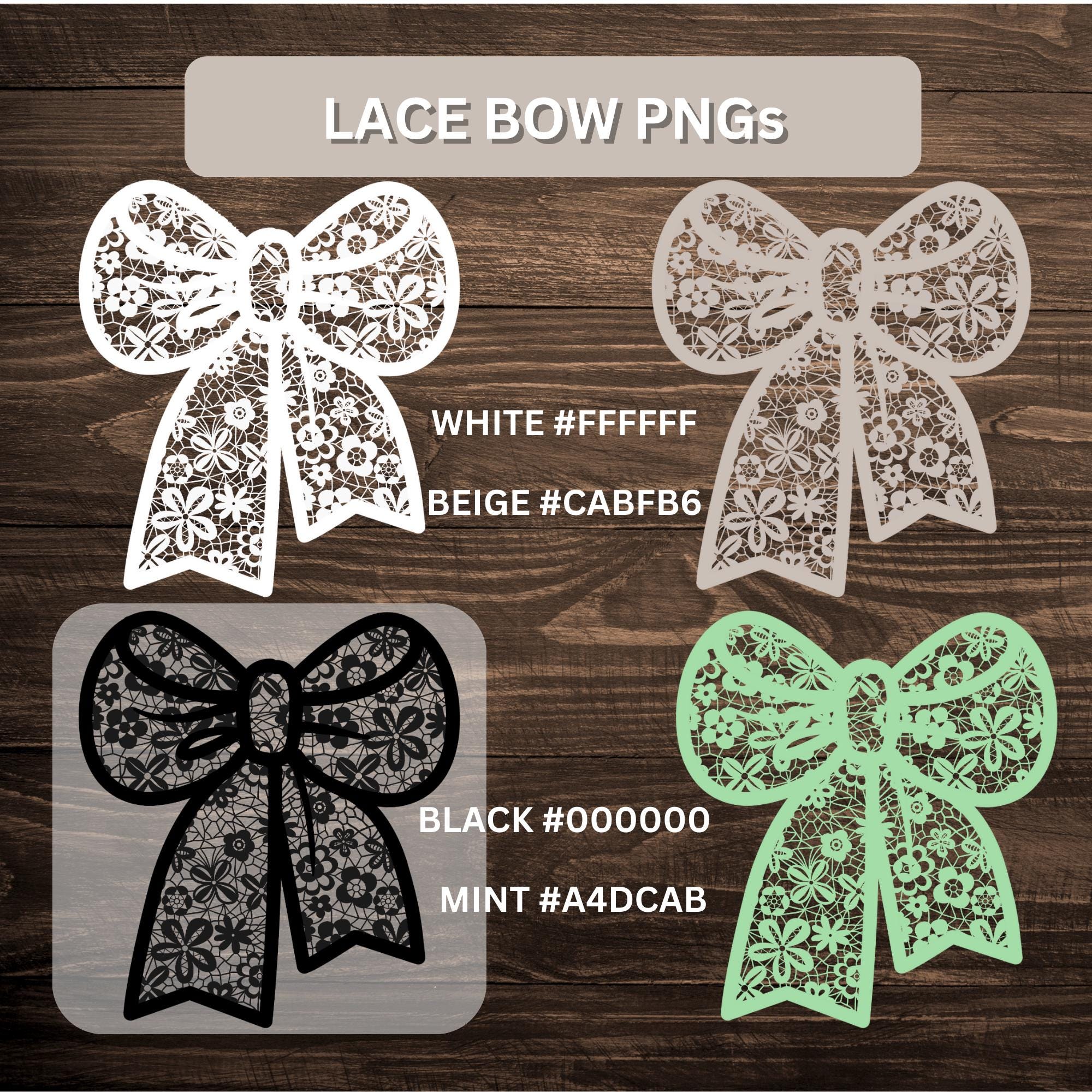 Lace Bow PNG, Black Lace Bow Png, White Lace Bow Png, Pink Lace Png ...