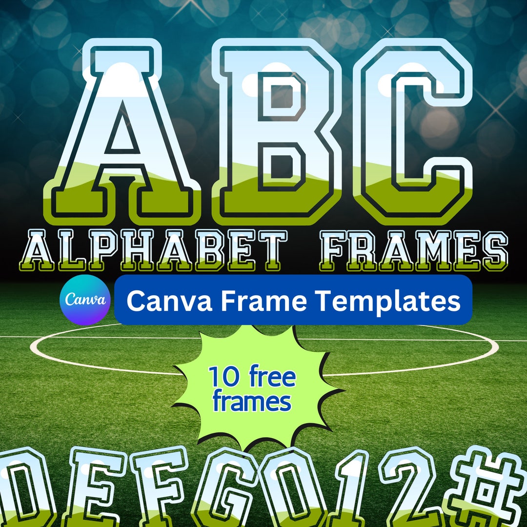 Canva Alphabets Template, Canva Numbers Template, Editable Canva ...
