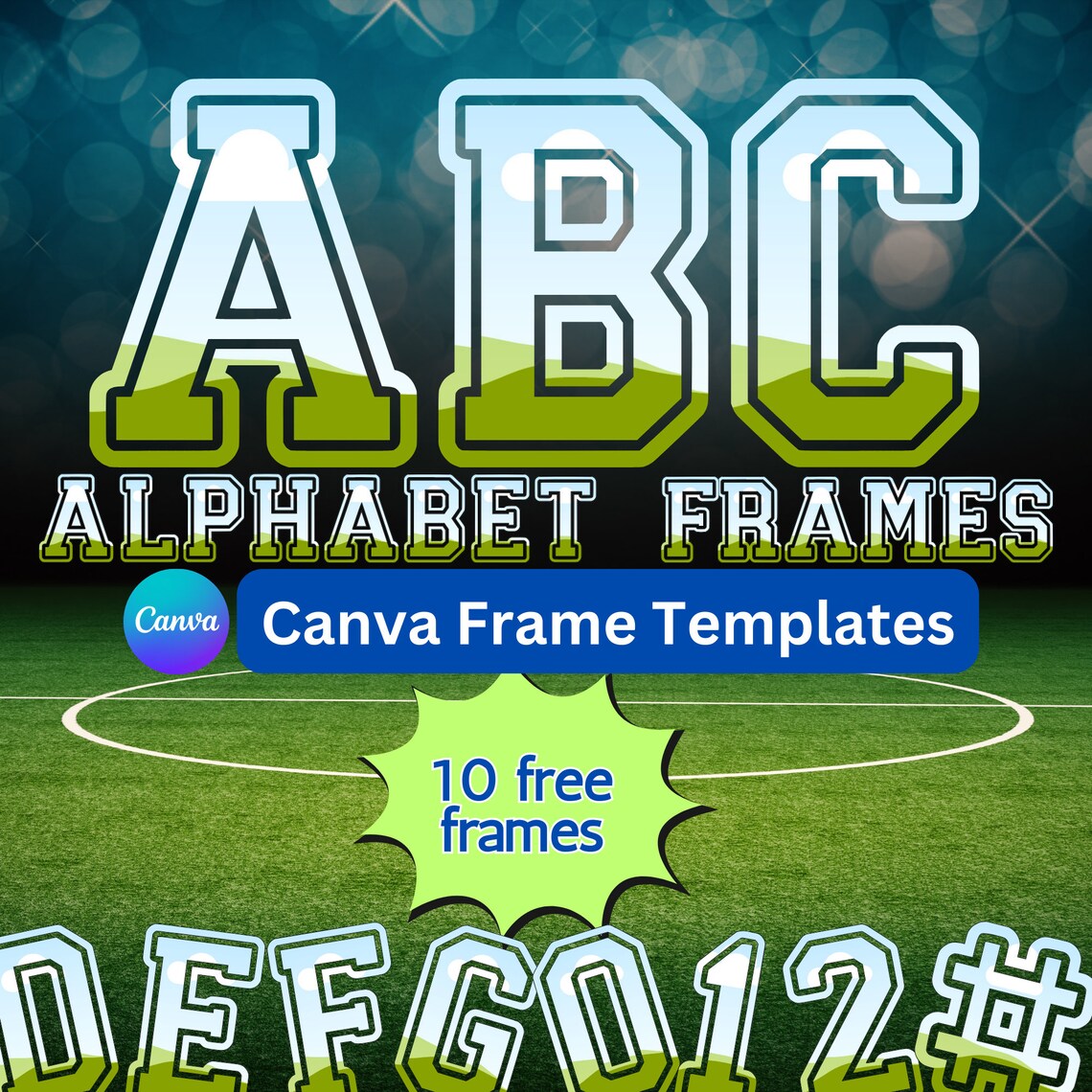 Canva Alphabete Vorlage, Canva Zahlen Vorlage, bearbeitbare Canva ...