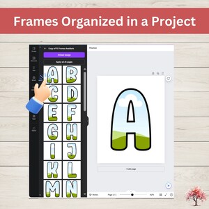 Canva Alphabets Template, Canva Numbers Template, Editable Canva ...