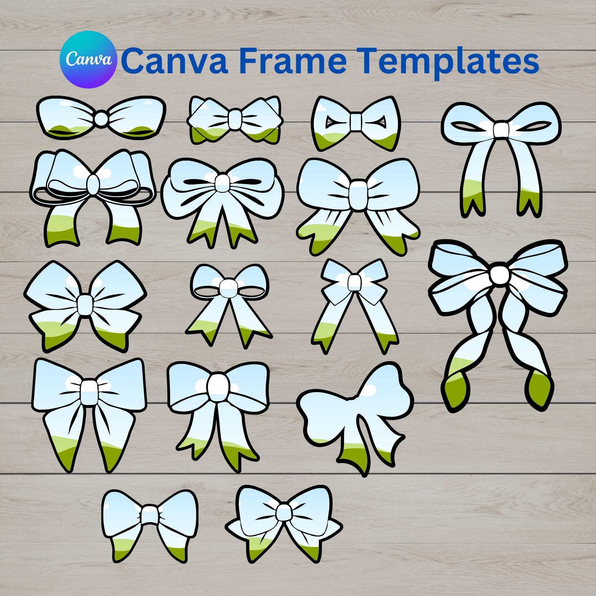 Canva Bow Template, Canva Editable Template, Editable Canva Bows ...
