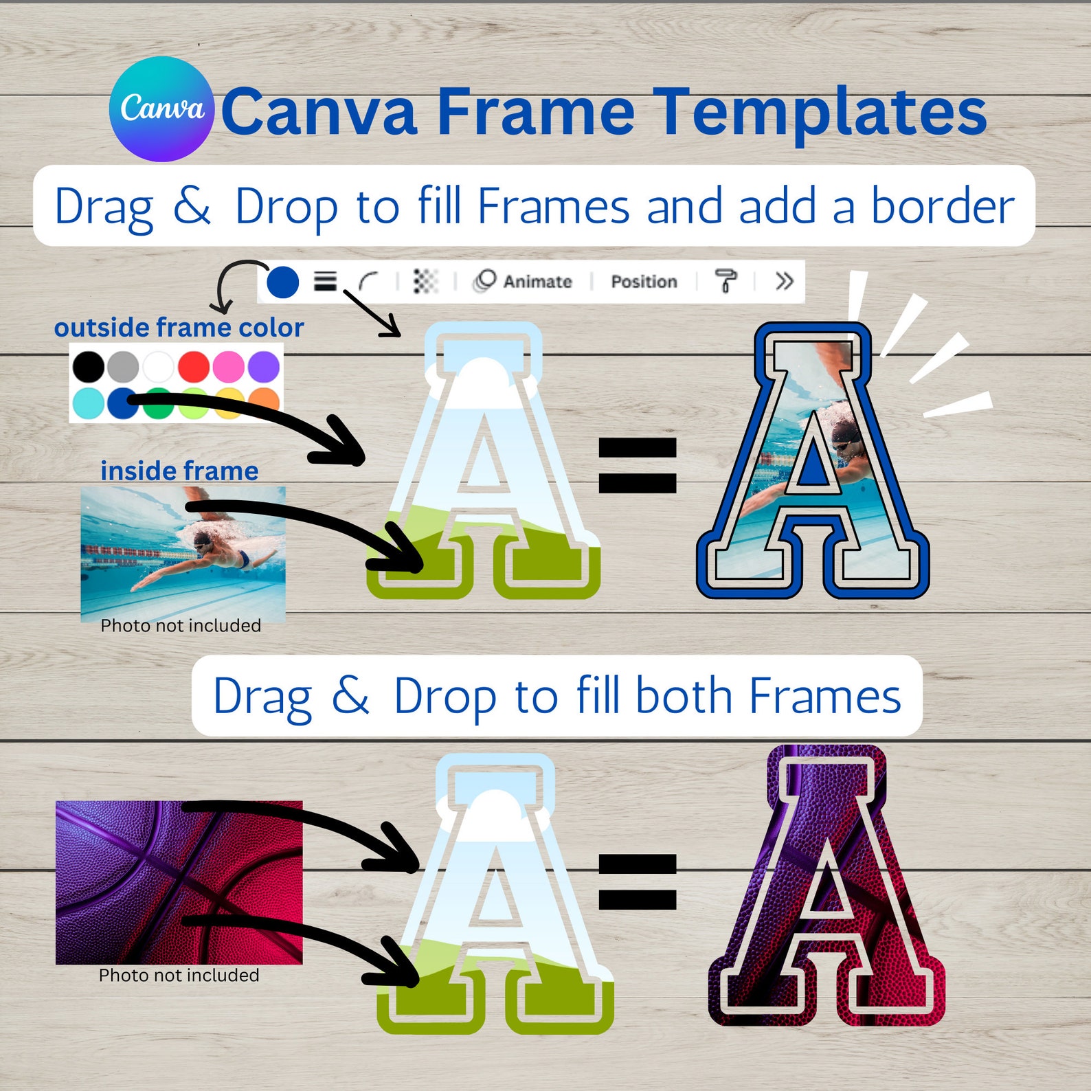 Canva Alphabete Vorlage, Canva Zahlen Vorlage, bearbeitbare Canva ...