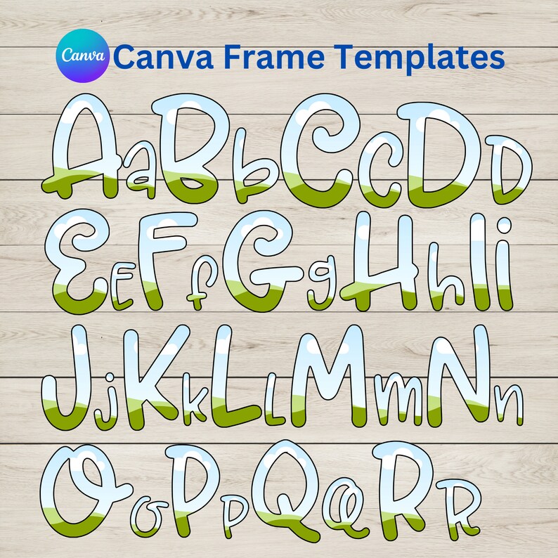 Canva Alphabets Template, Canva Numbers Template, Editable Canva ...