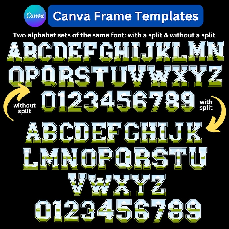 Canva Template, Canva Editable Template, Editable Canva Frame Letters ...