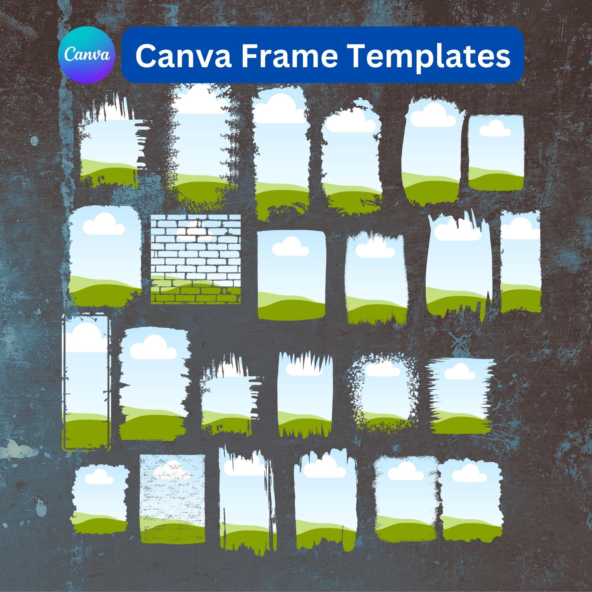 Canva Template, Canva Editable Template, Editable Canva Frame Letters ...