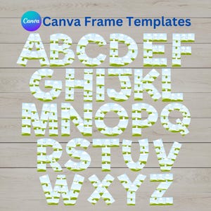 Canva Alphabets Template, Canva Numbers Template, Editable Canva ...