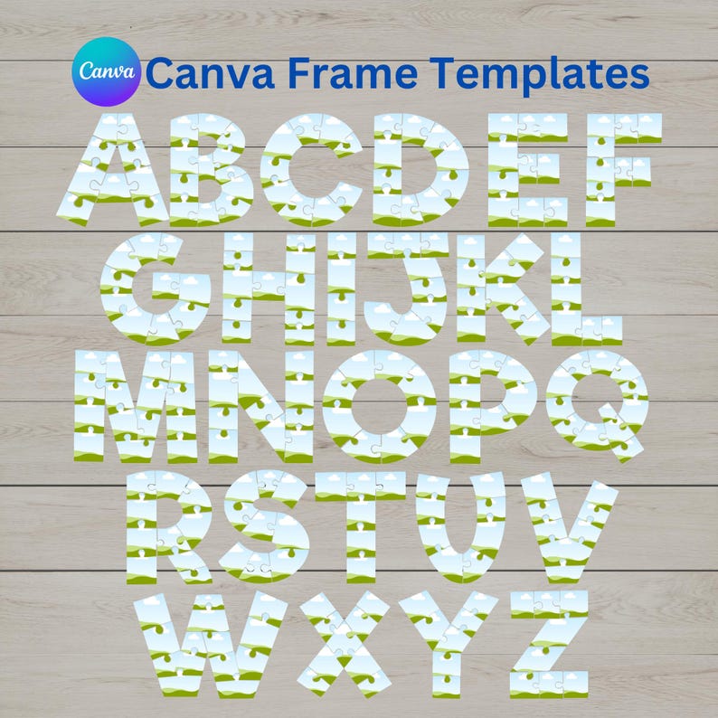 Canva Alphabets Template, Canva Numbers Template, Editable Canva ...