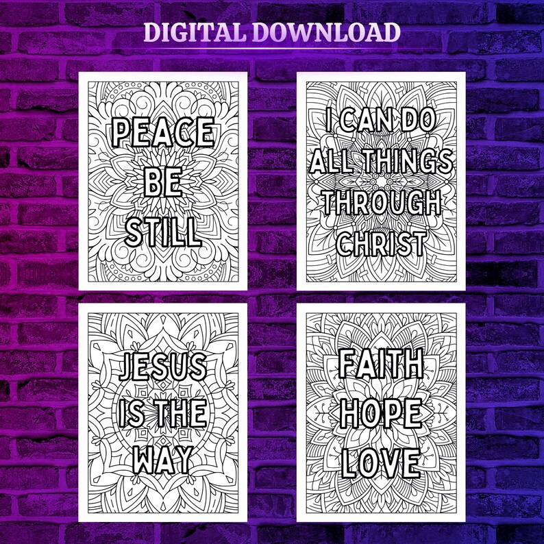 Inspirational Bible Verse Printable Coloring Pages Motivational ...