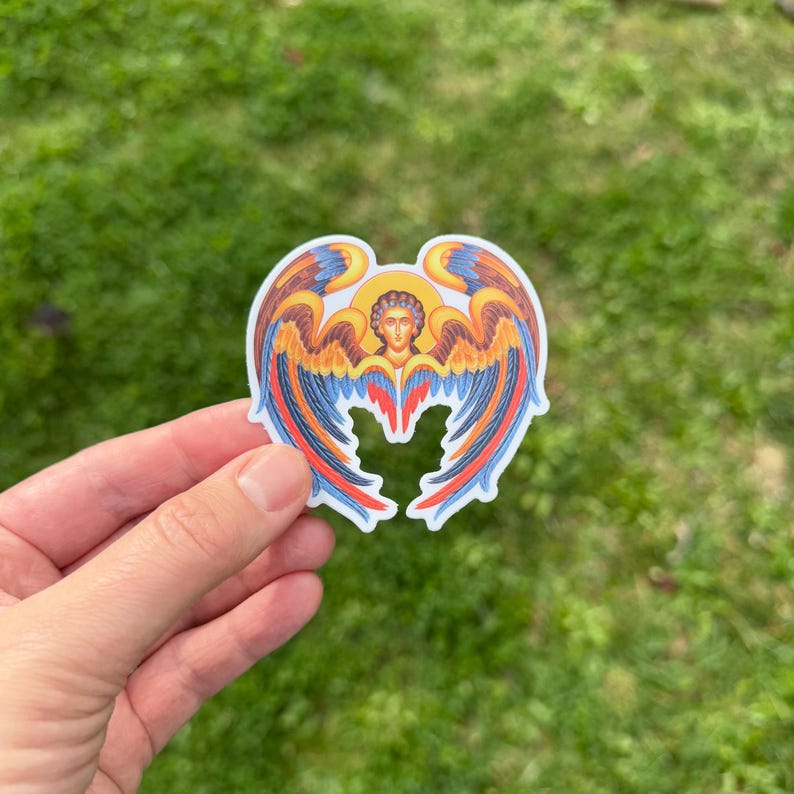 Seraphim Angel Sticker Orthodox Icon Inspired Vinyl Sticker Religious ...