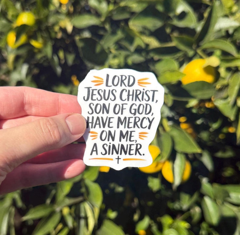 Jesus Prayer Sticker Lord Have Mercy Sticker Christian Prayer Sticker ...