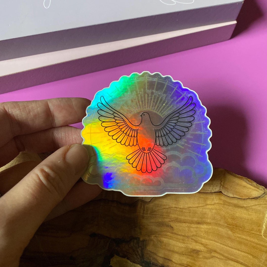 Holy Spirit Sticker Holographic Religious Sticker Christian Vinyl ...