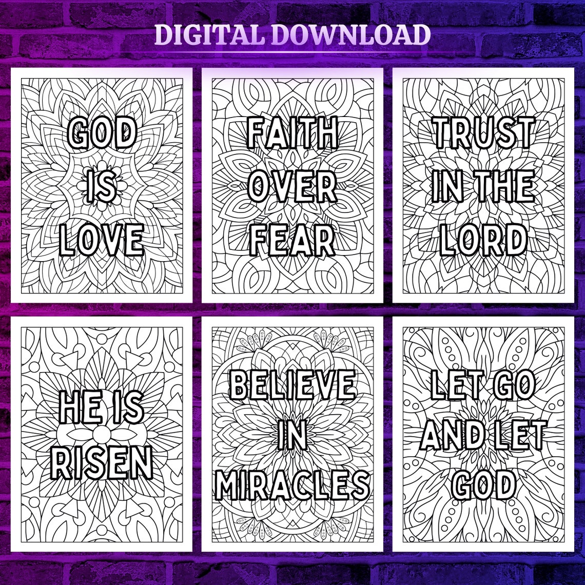 Inspirational Bible Verse Printable Coloring Pages Motivational ...