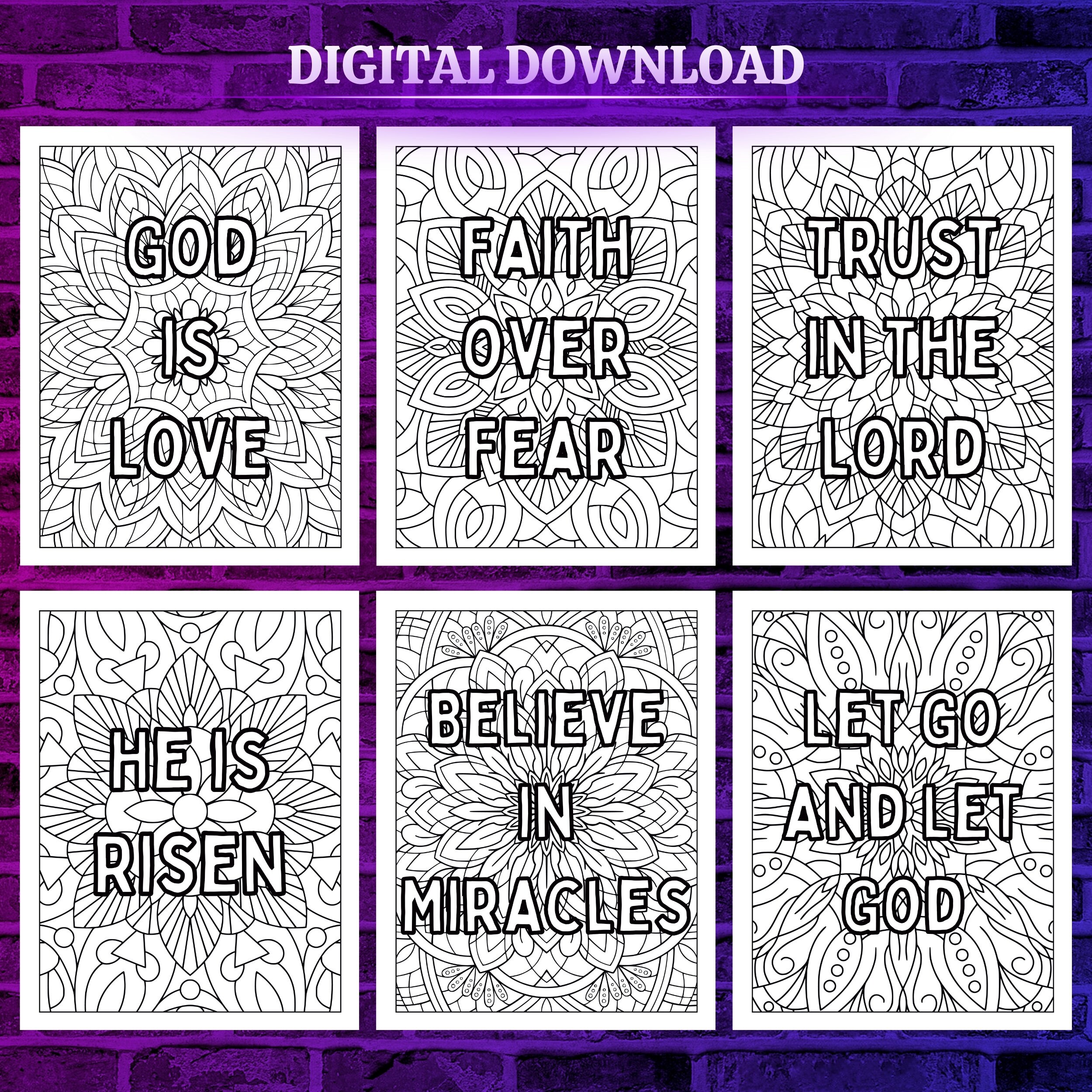 Inspirational Bible Verse Printable Coloring Pages Motivational ...