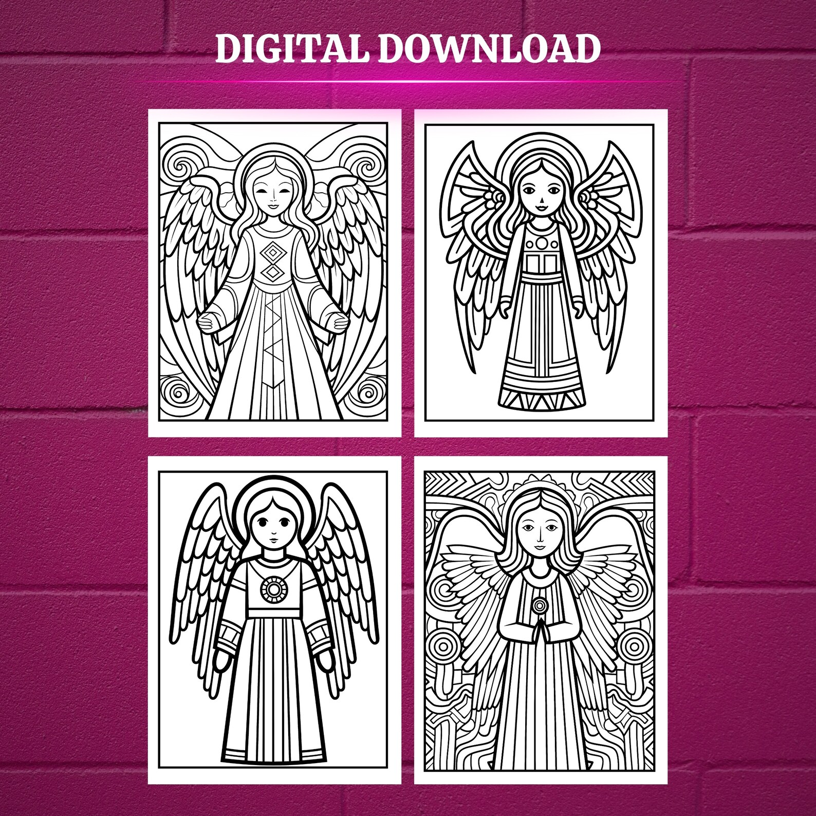 Angels Printable Coloring Pages Guardian Angel Coloring Page Sunday ...