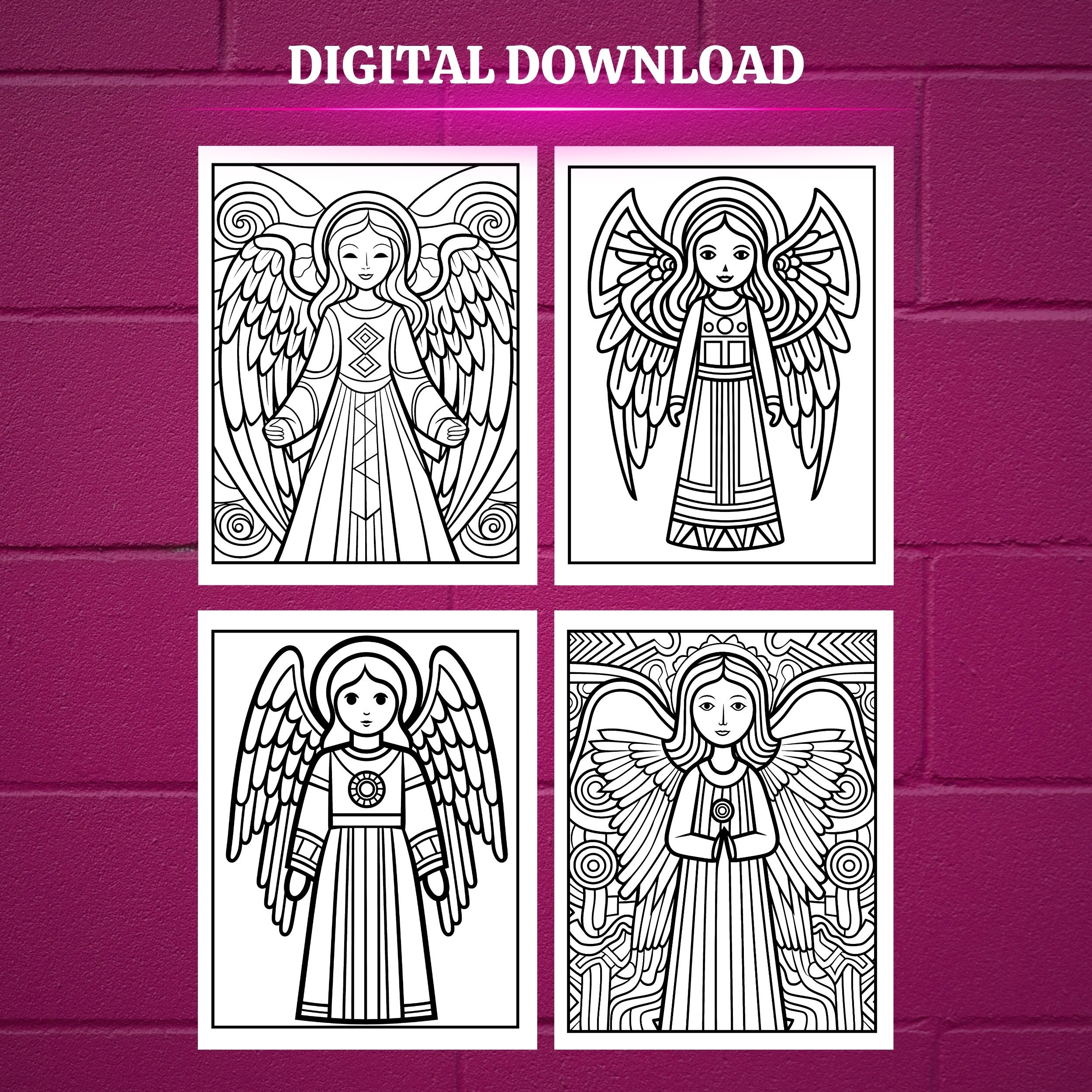 Angels Printable Coloring Pages Guardian Angel Coloring Page Sunday ...