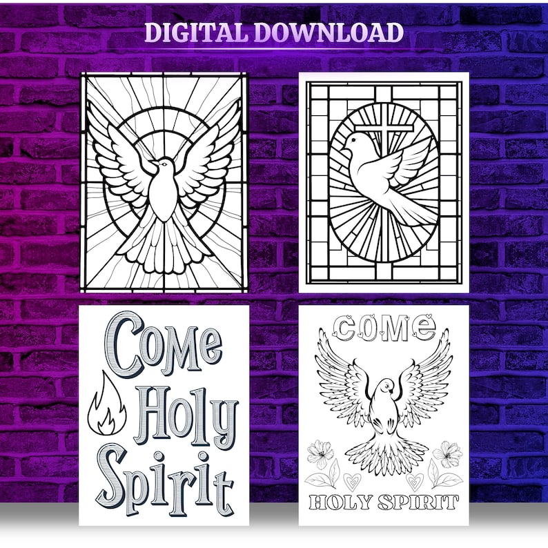 Holy Spirit Printable Coloring Pages Sunday School Coloring Book for ...