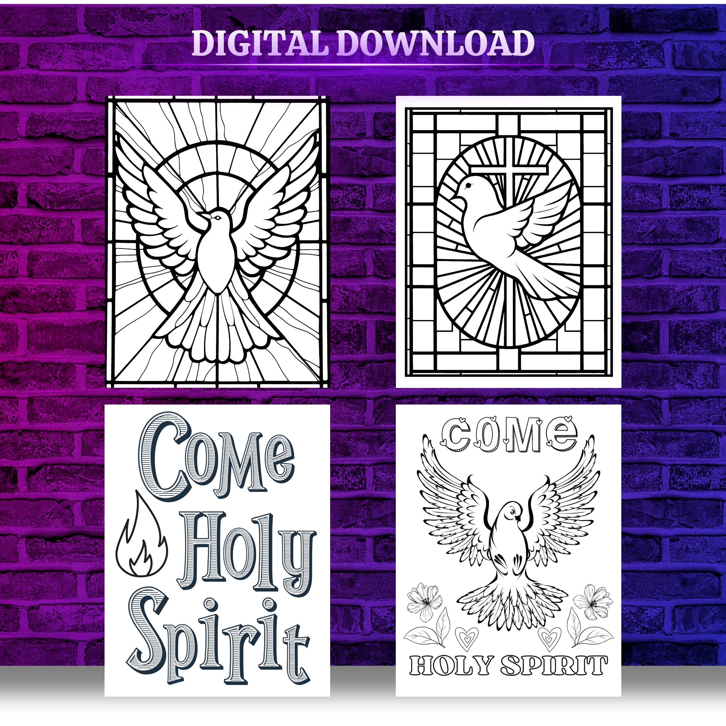 Holy Spirit Printable Coloring Pages Sunday School Coloring Book for ...