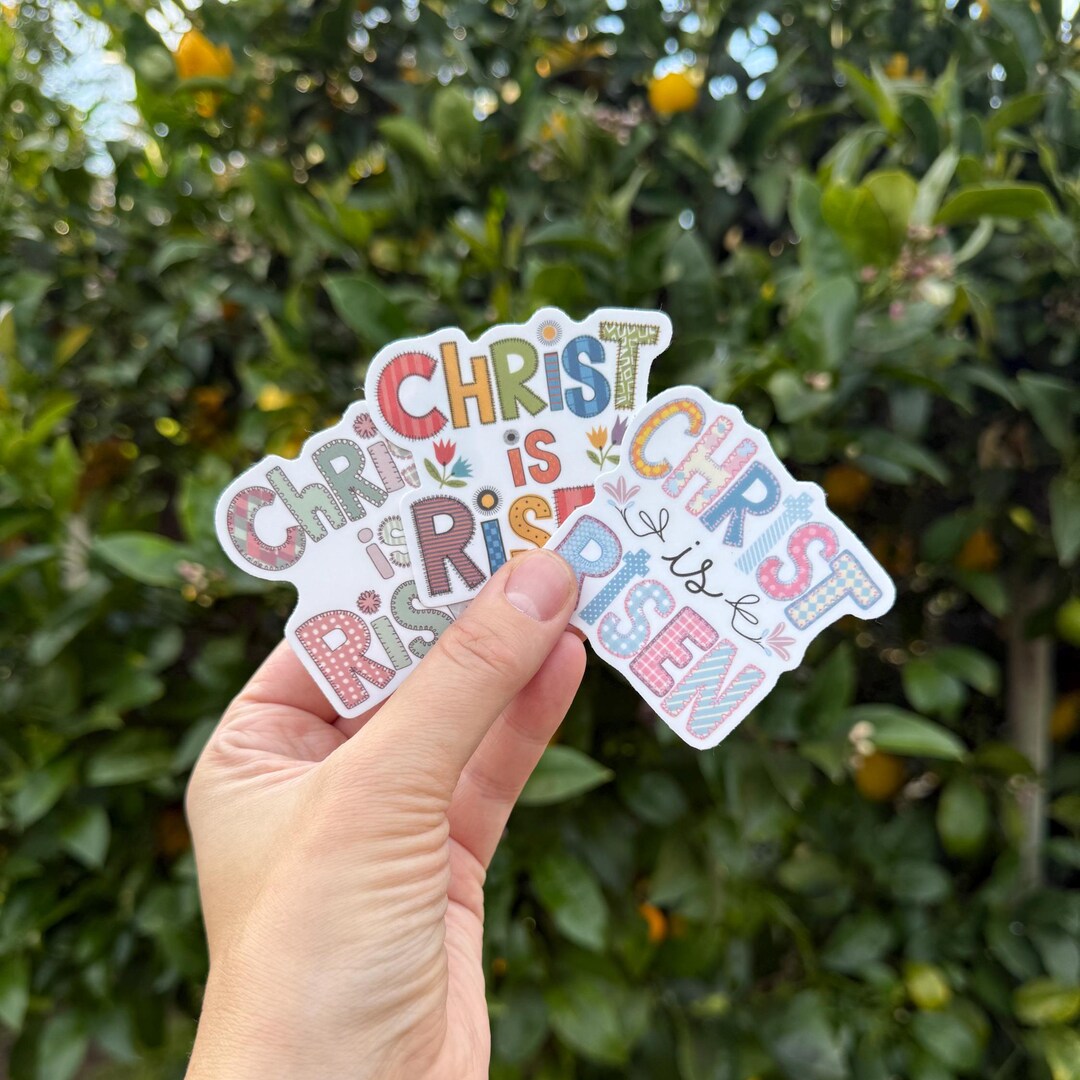Christ is Risen Sticker Set 3 Stickers Easter Sticker Christian Vinyl ...