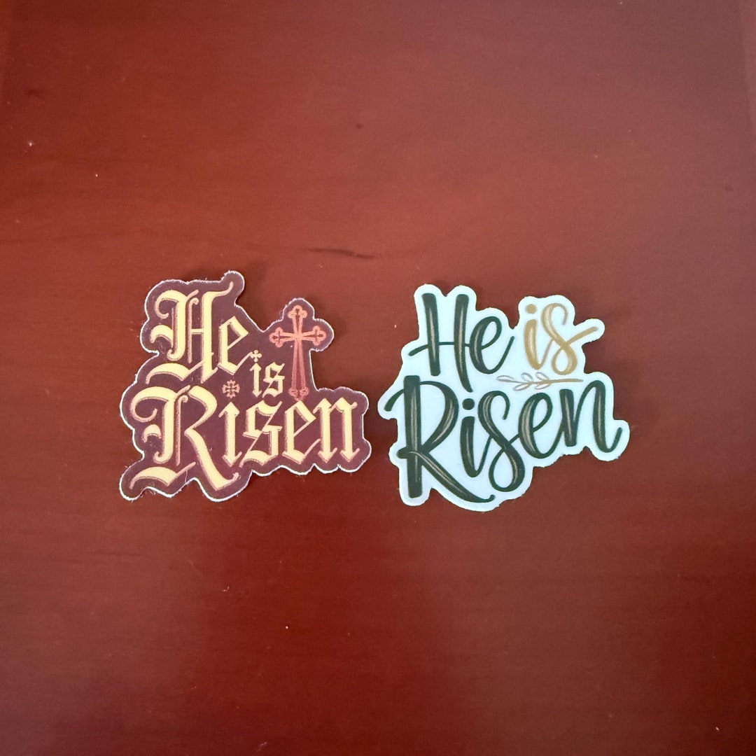 He is Risen Sticker Christian Sticker Set 2 Stickers Easter Religious ...