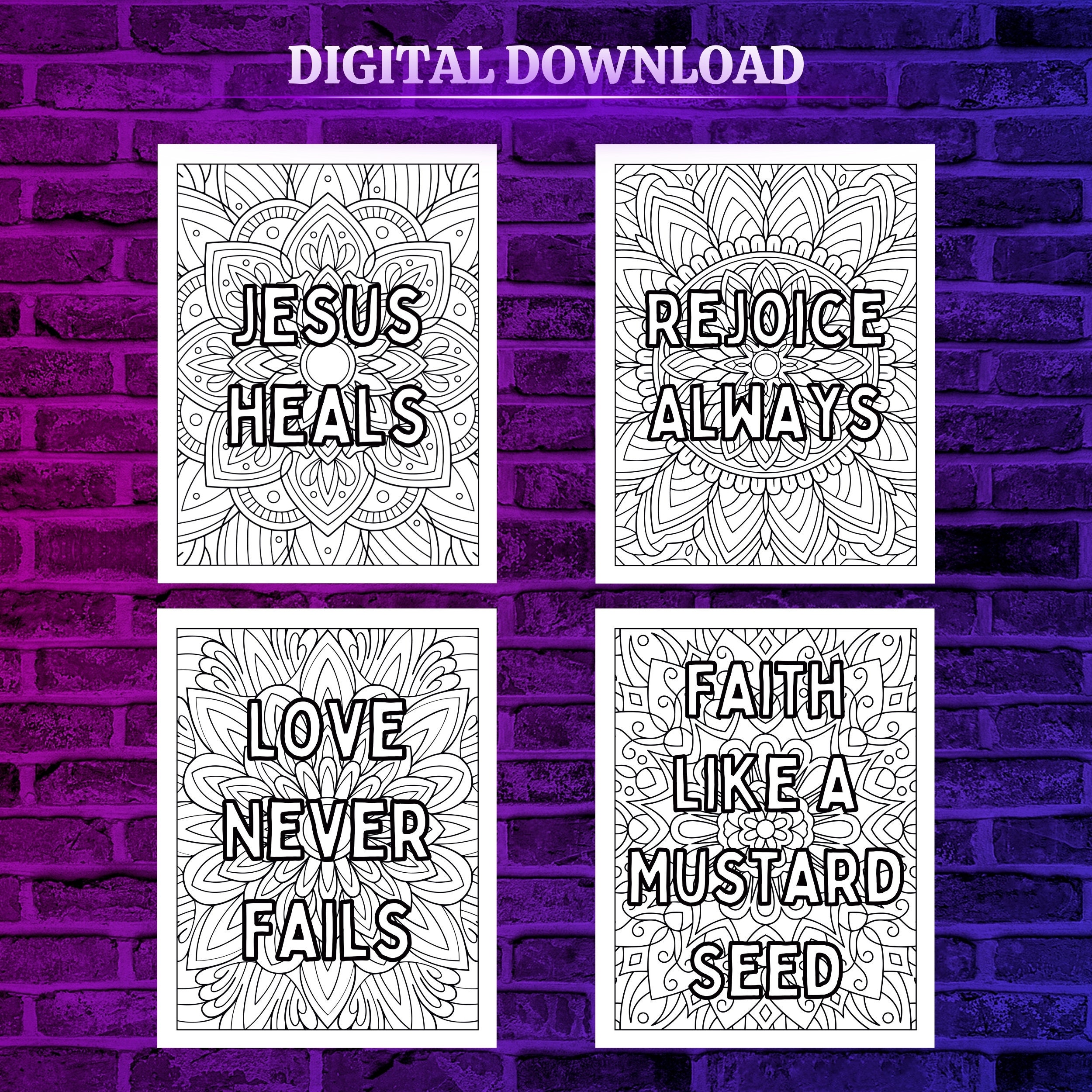 Inspirational Bible Verse Printable Coloring Pages Motivational ...