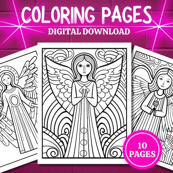 Angels Printable Coloring Pages Guardian Angel Coloring Page Sunday ...