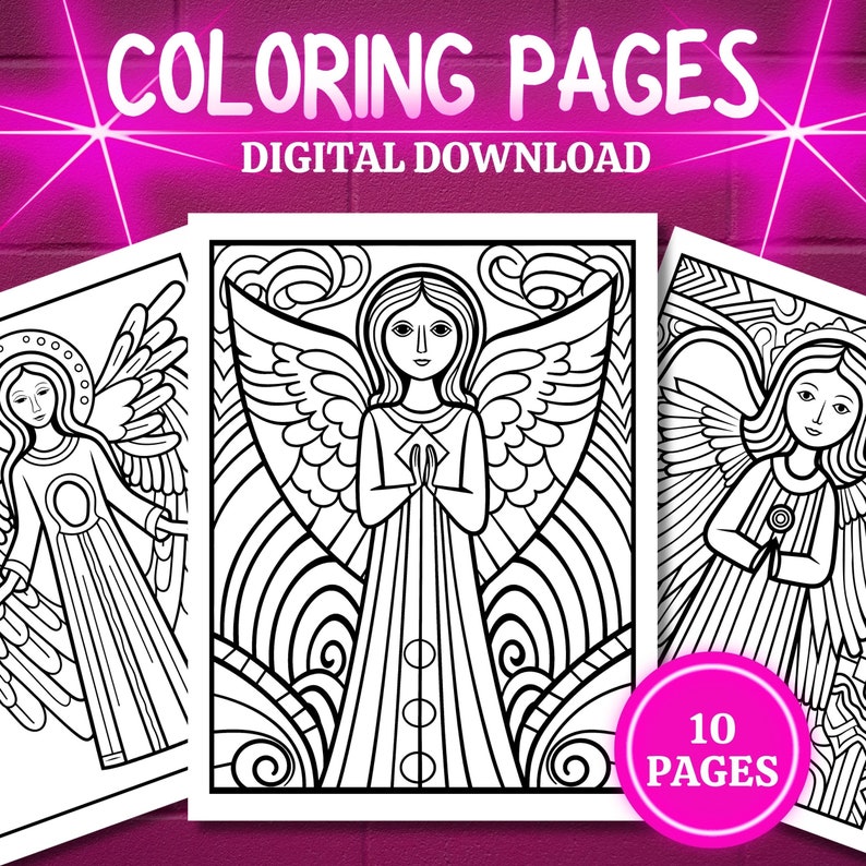 Angels Printable Coloring Pages Guardian Angel Coloring Page Sunday ...