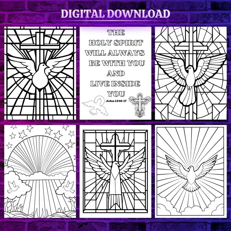 Holy Spirit Printable Coloring Pages Sunday School Coloring Book for ...