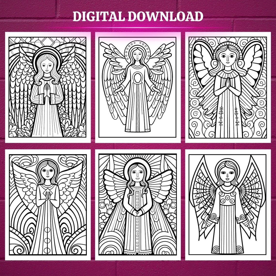 Angels Printable Coloring Pages Guardian Angel Coloring Page Sunday ...