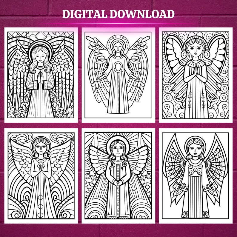 Angels Printable Coloring Pages Guardian Angel Coloring Page Sunday ...