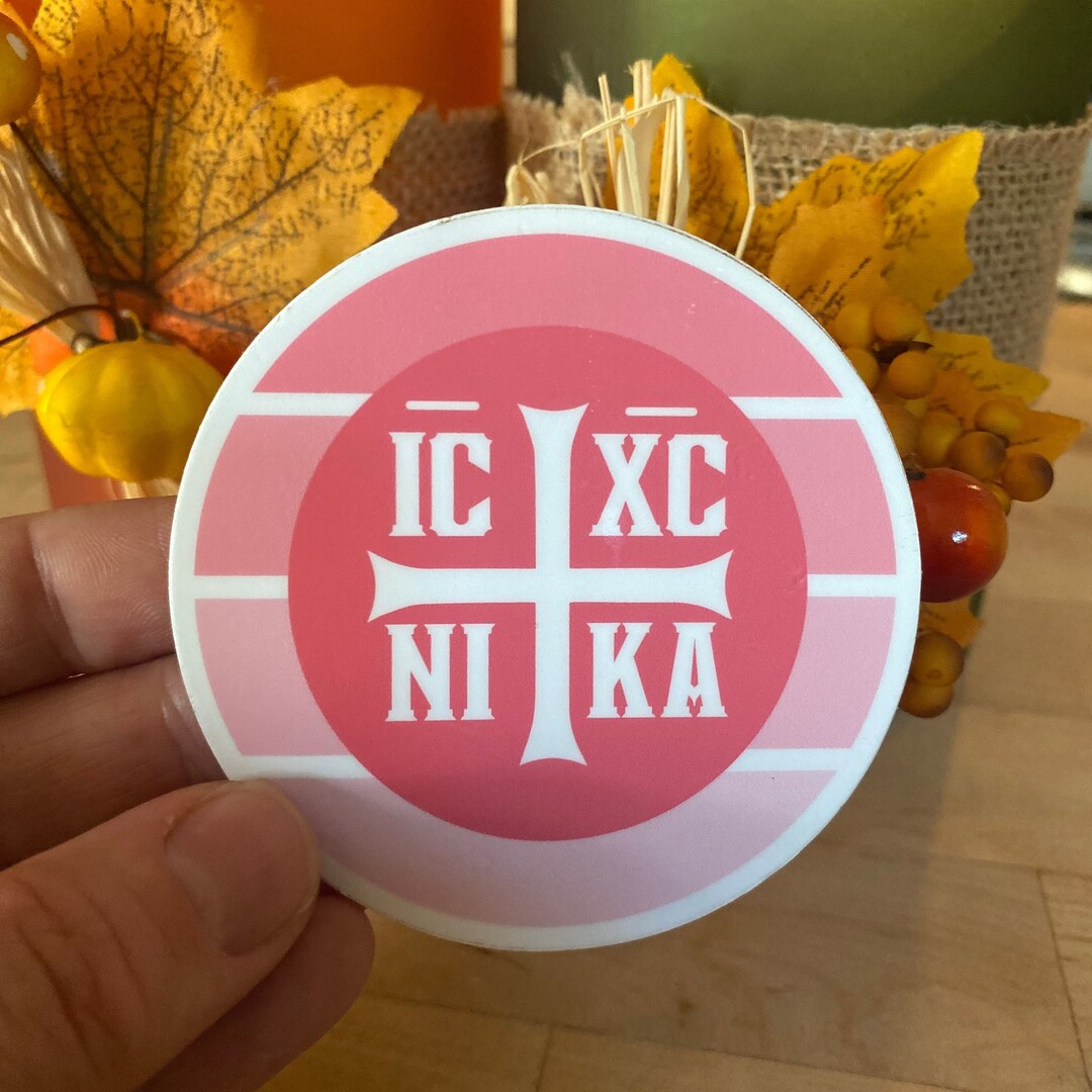 IC XC NIKA Cross Sticker: Pink Christian Orthodox Decal - Etsy