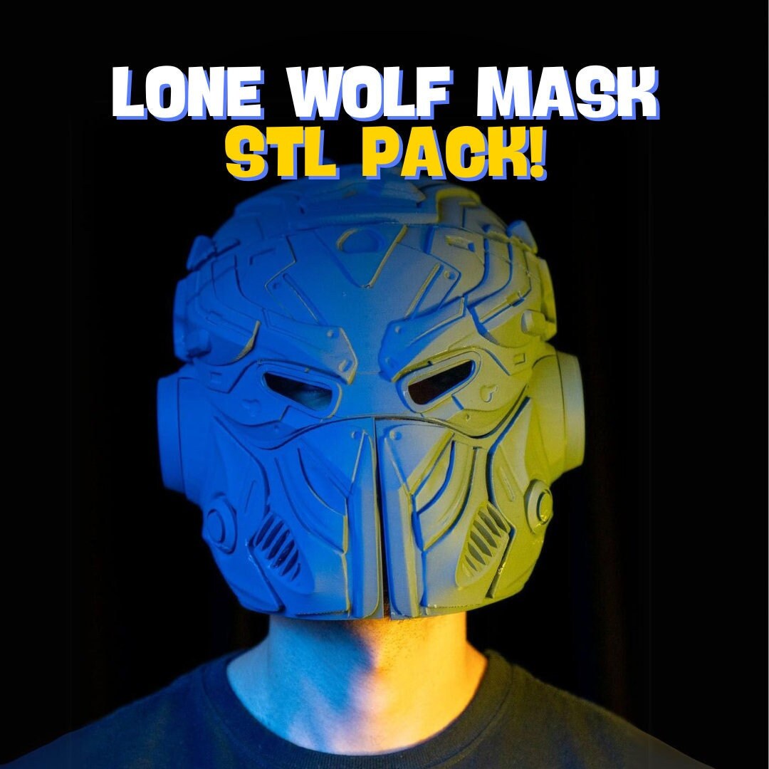 Lone Wolf Mask STL 3D Printable Wearable Mask - Etsy
