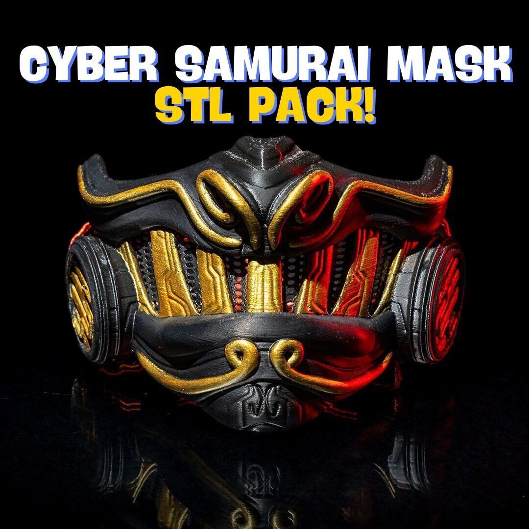 Cyber Samurai Mask STL 3D Printable Wearable Mask - Etsy