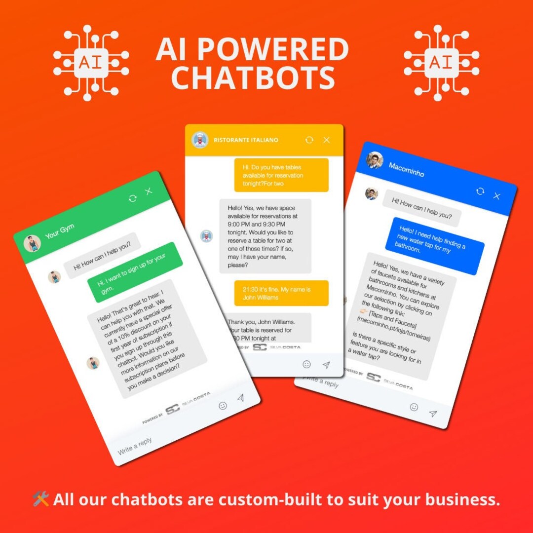 Custom Ai-powered Chatbot - Enhance Your Website - Etsy