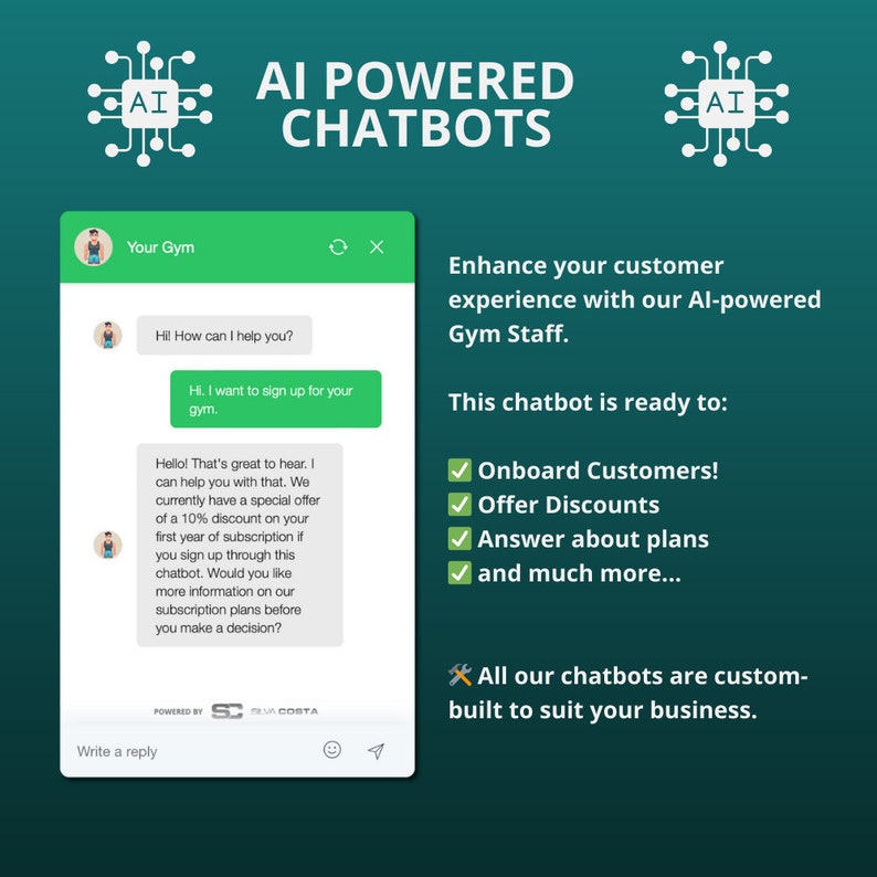 Custom Ai-powered Chatbot - Enhance Your Website - Etsy