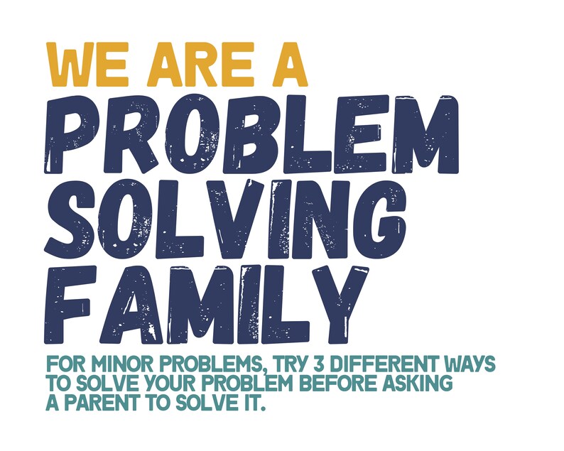 KIDS WORD ART We Are a Problem Solving Family: Digital Download for ...
