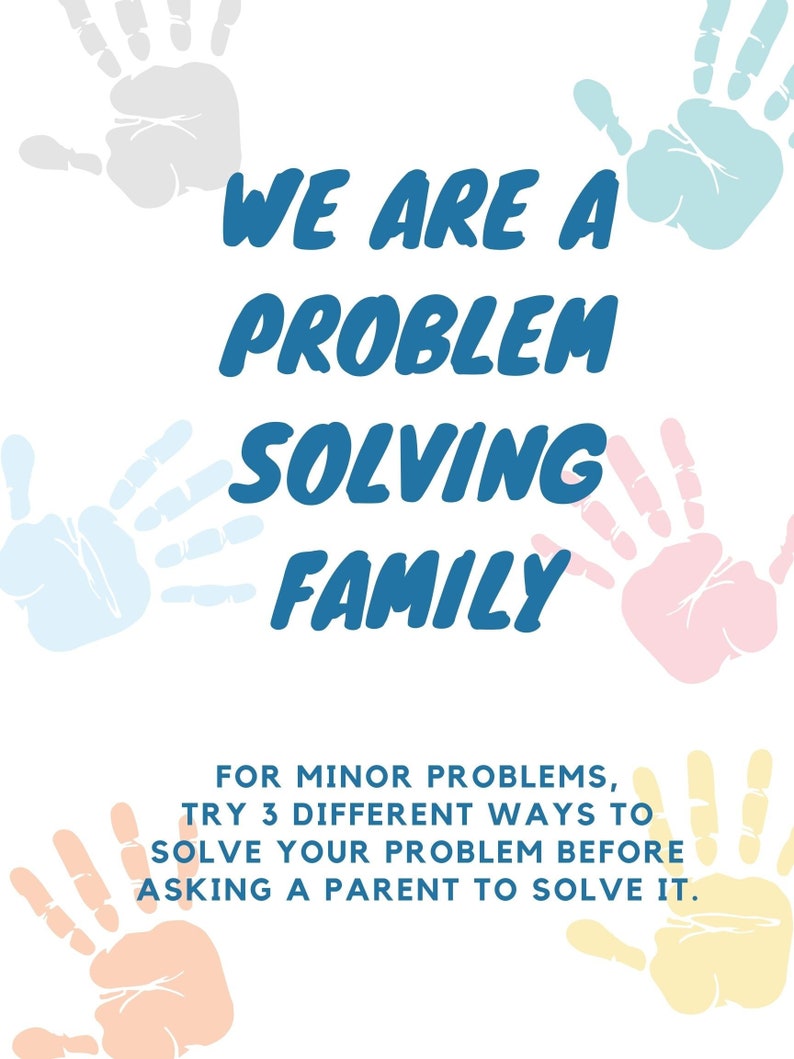 KIDS WORD ART We Are a Problem Solving Family: Digital Download for ...