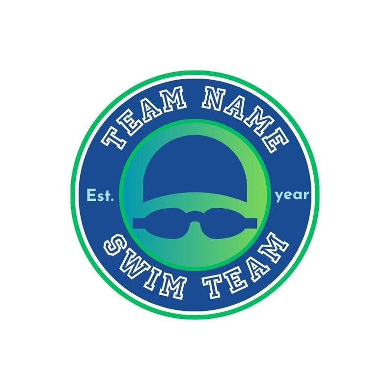 SWIM TEAM Custom Logo for Your Swim Team. Digital Download Can Be Used ...