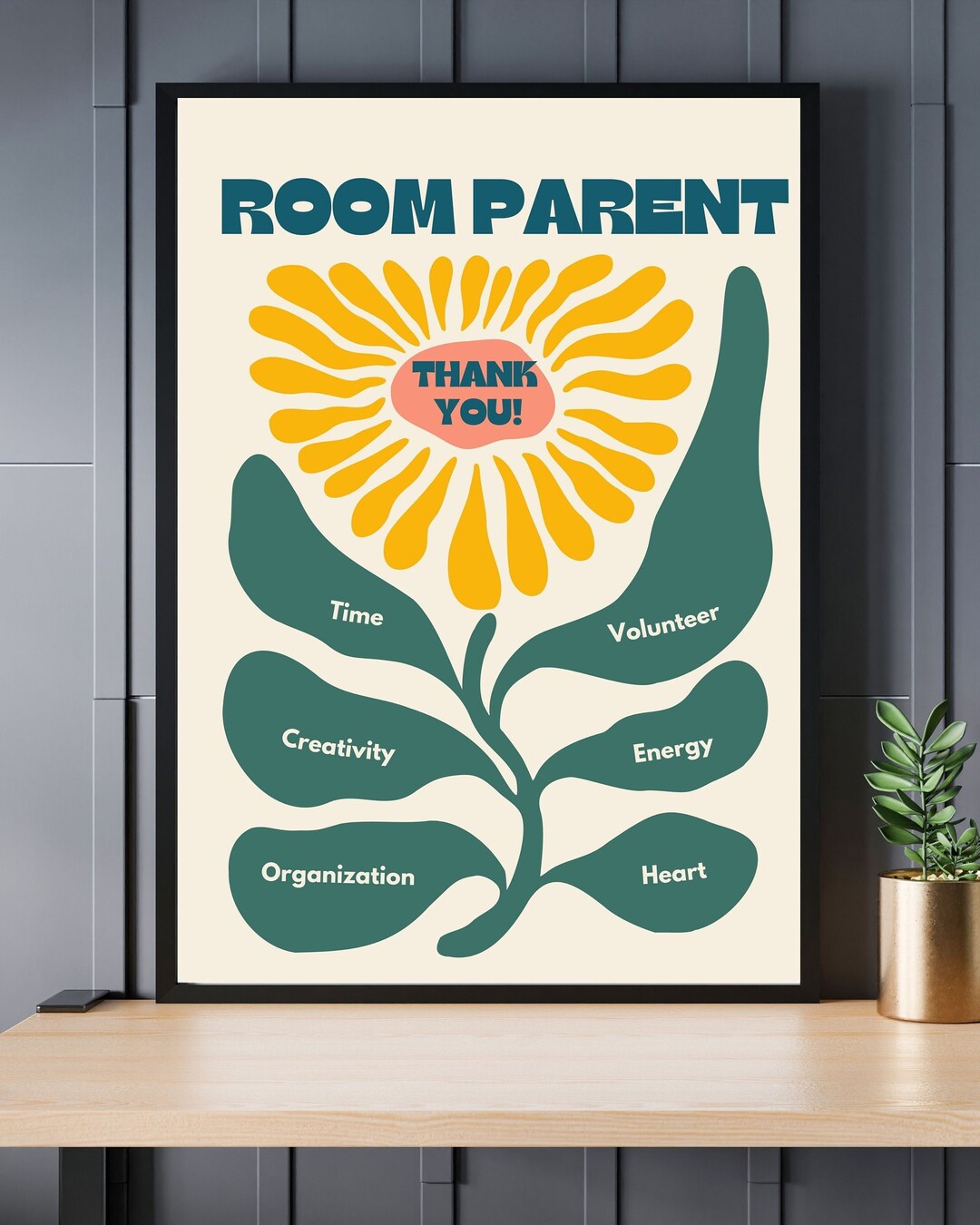 Room Parent Flower Thank You: Digital Download 8x10 Gift for Room ...