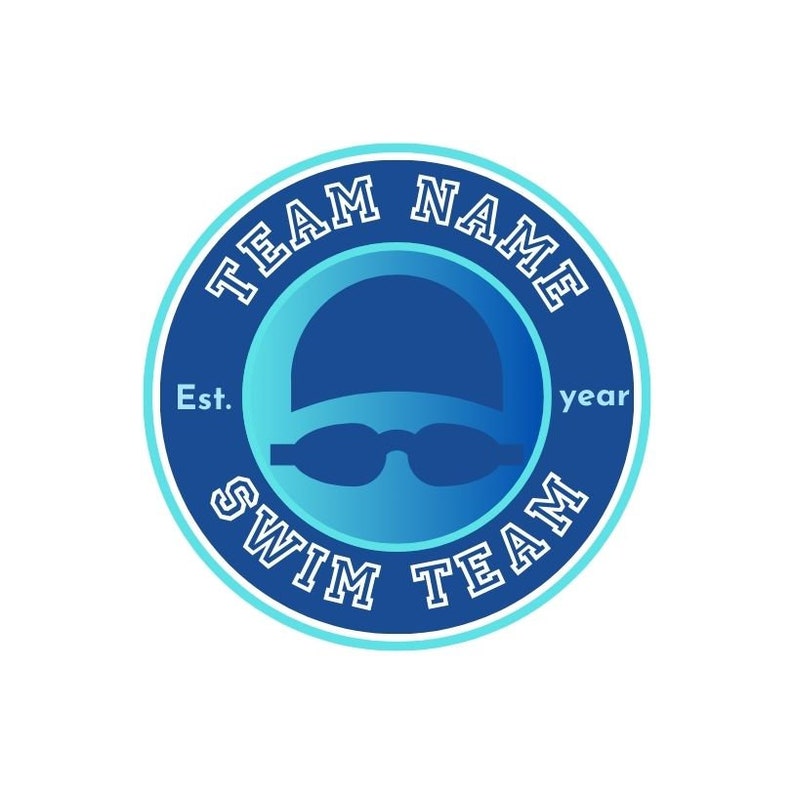 SWIM TEAM Custom Logo for Your Swim Team. Digital Download Can Be Used ...