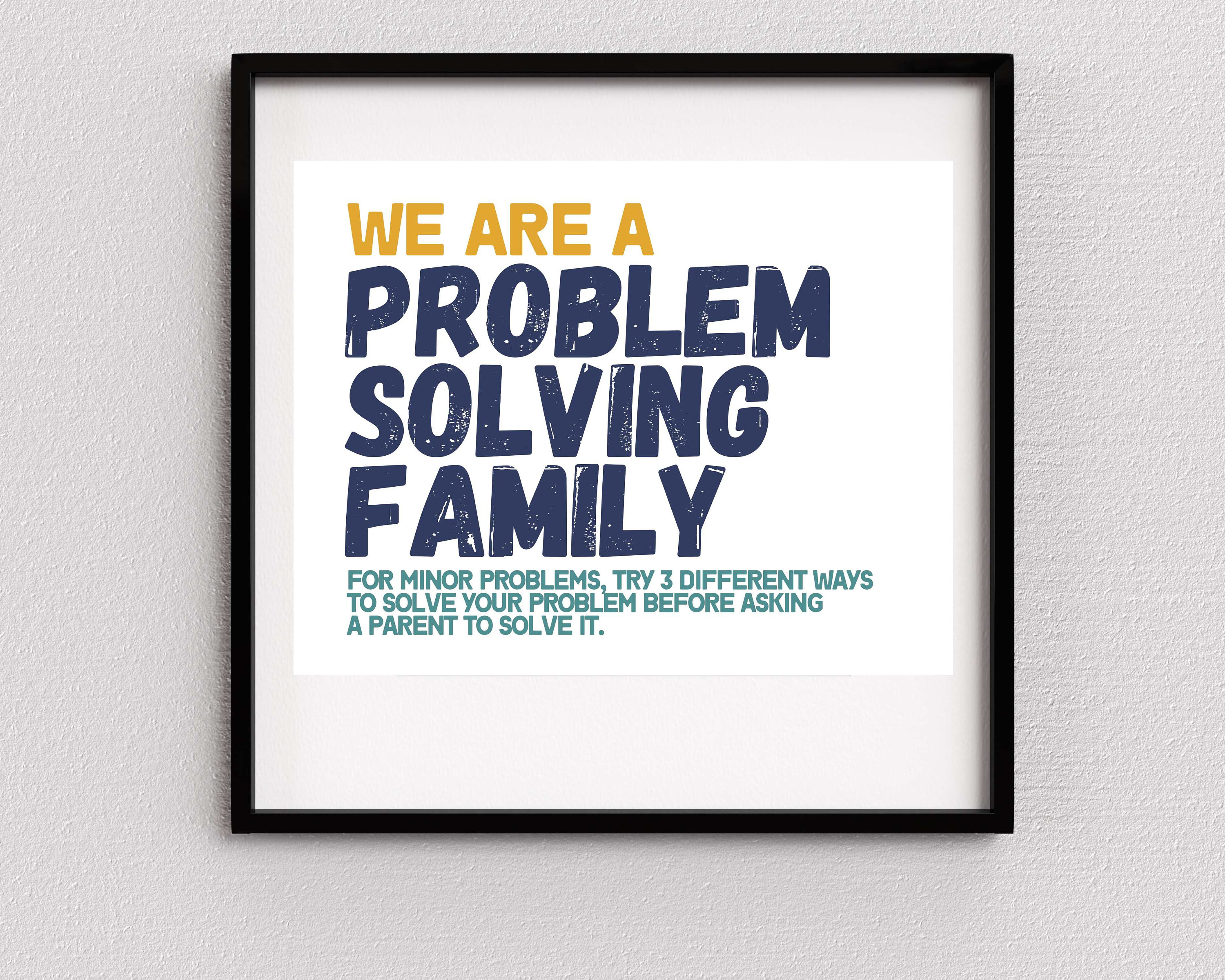 KIDS WORD ART We Are a Problem Solving Family: Digital Download for ...