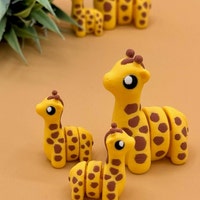 3D Printed Baby Giraffe Fidget Toy Bundle, Cute 3D Print Sensory Aid ...