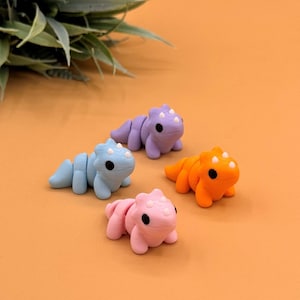 3D Printed Baby Dinosaur Fidget Toy Bundle, 3D Print Mini Cute Dino ...