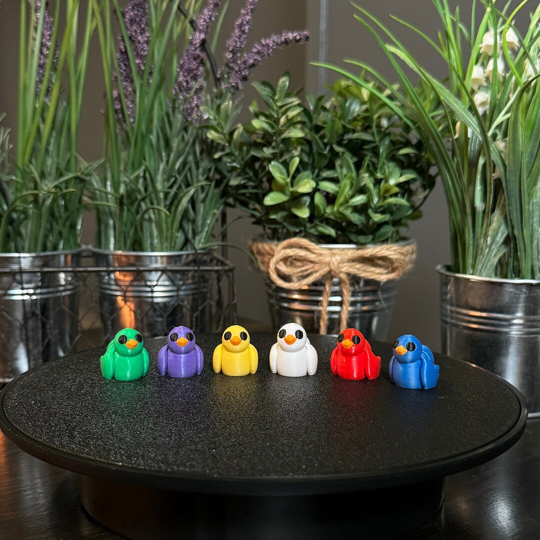 3D Printed Duck Fidget Toy, Cute 3D Print Mini Rubber Duckie Bundle ...