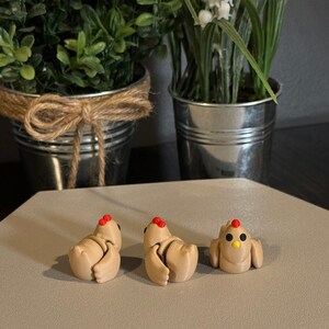 3D Printed Chicken Fidget Toy, Cute 3D Print Mini Chicks, Sensory Toy ...