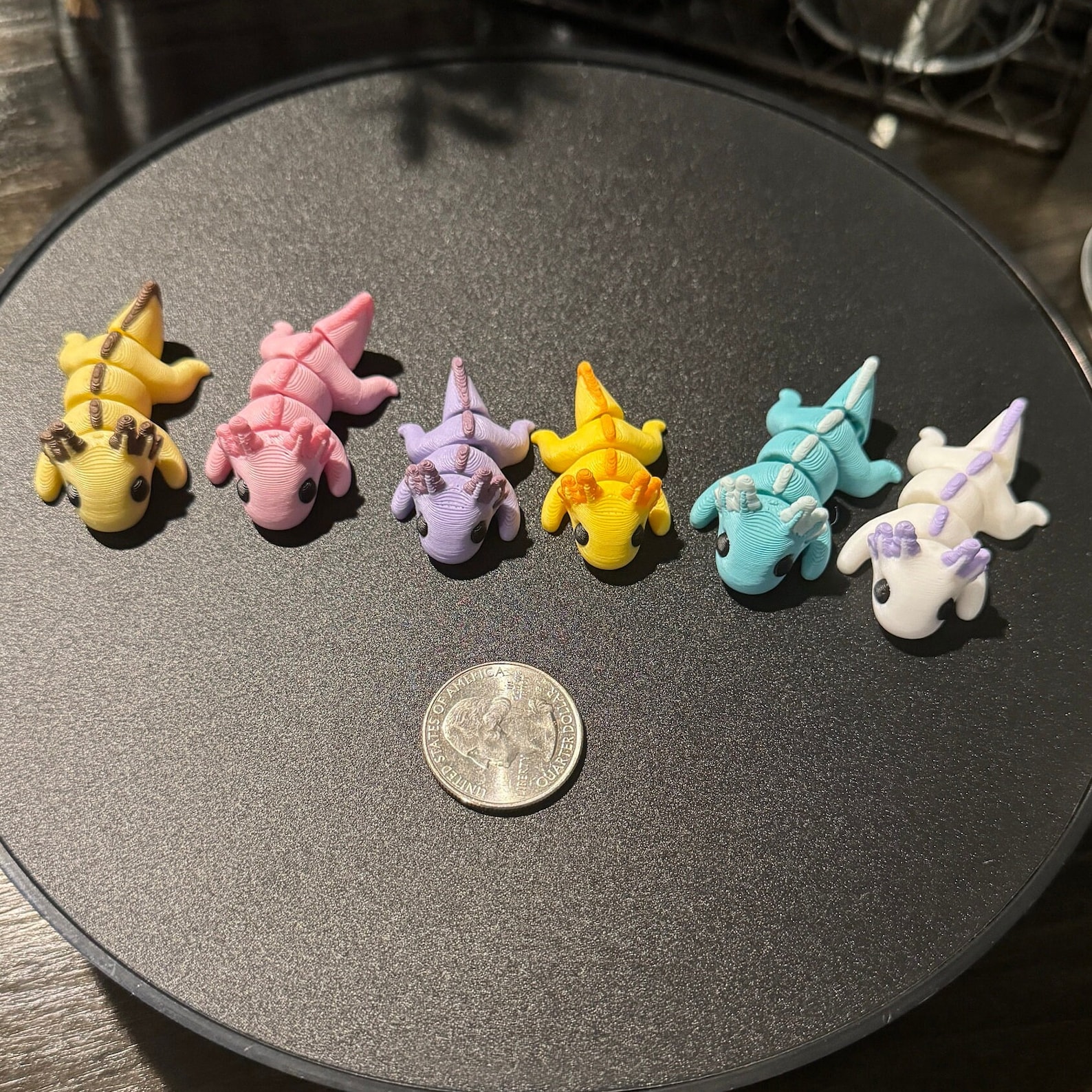 3D Printed Baby Axolotl Fidget Toy, Cute 3D Print Miniature Axolotl Toy ...