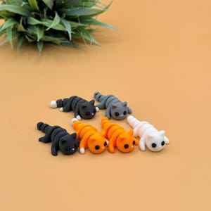 3D Printed Cat Fidget Toy, Cute 3D Print Mini Kitten Sensory Aid, Tiny ...