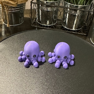 3D Printed Baby Octopus Fidget Toy Bundle, Cute 3D Print Sensory Aid ...