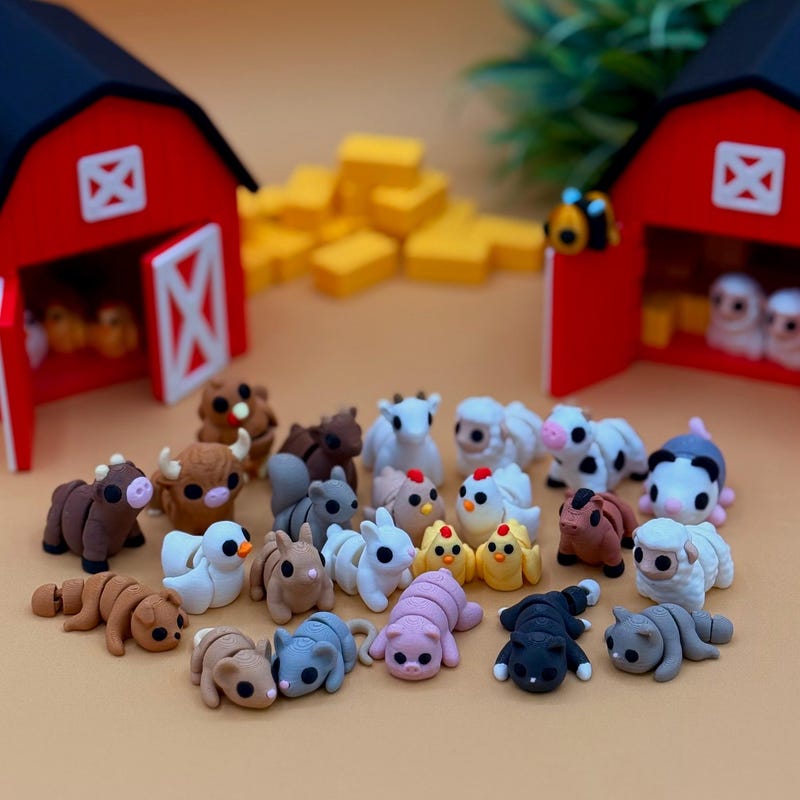 Cute 3d Printed Farm - Etsy
